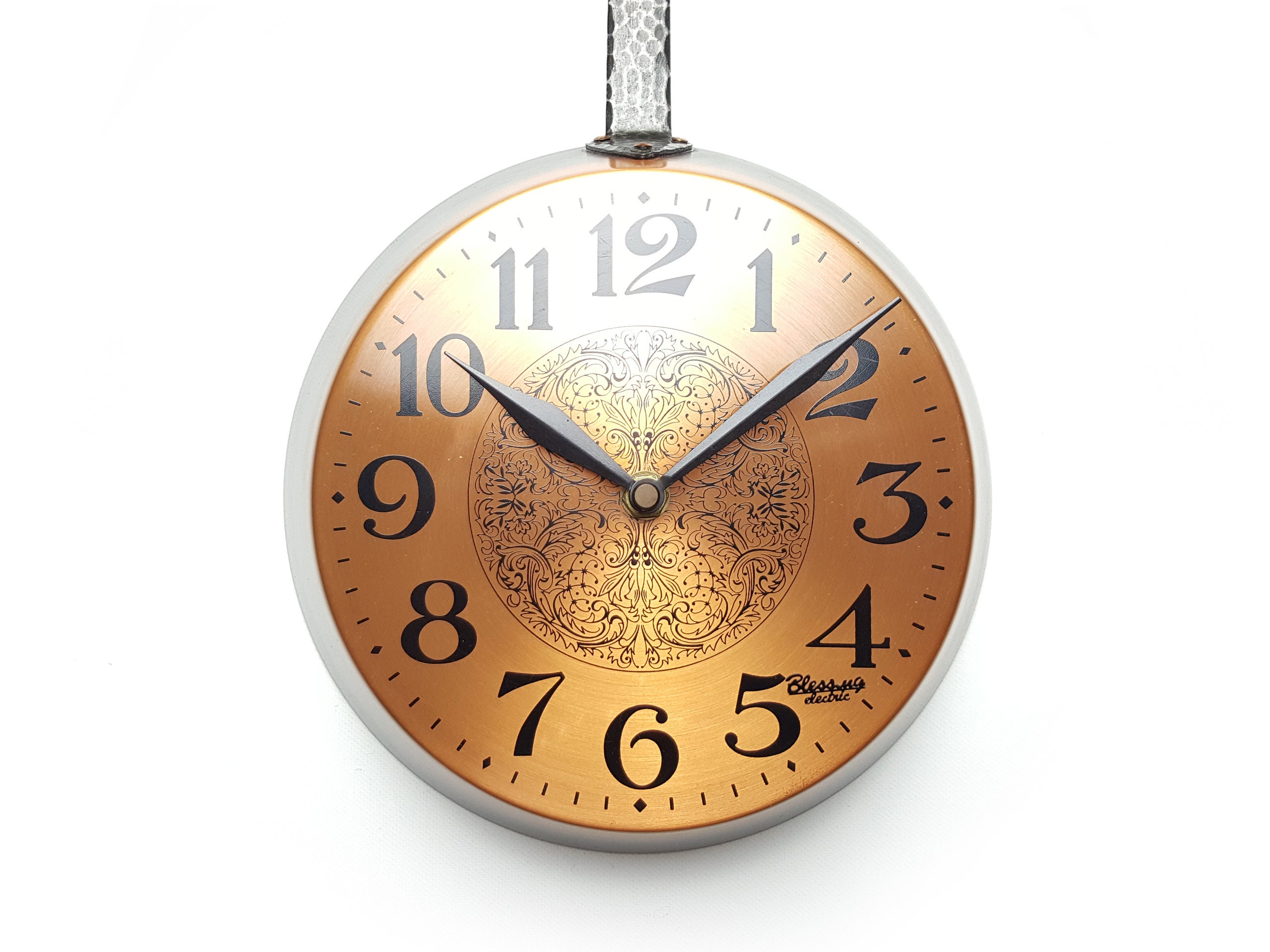 Vintage BLESSING ELECTRIC Wall Clock / Mid Century Modern German Clock ...