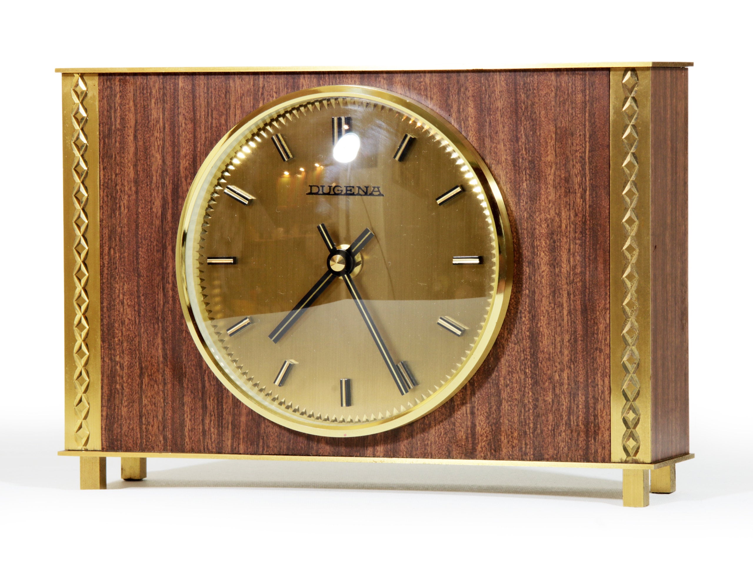 Mid Century Modern DUGENA Desk Clock / MODERNIST Bauhaus MCM Germany ...