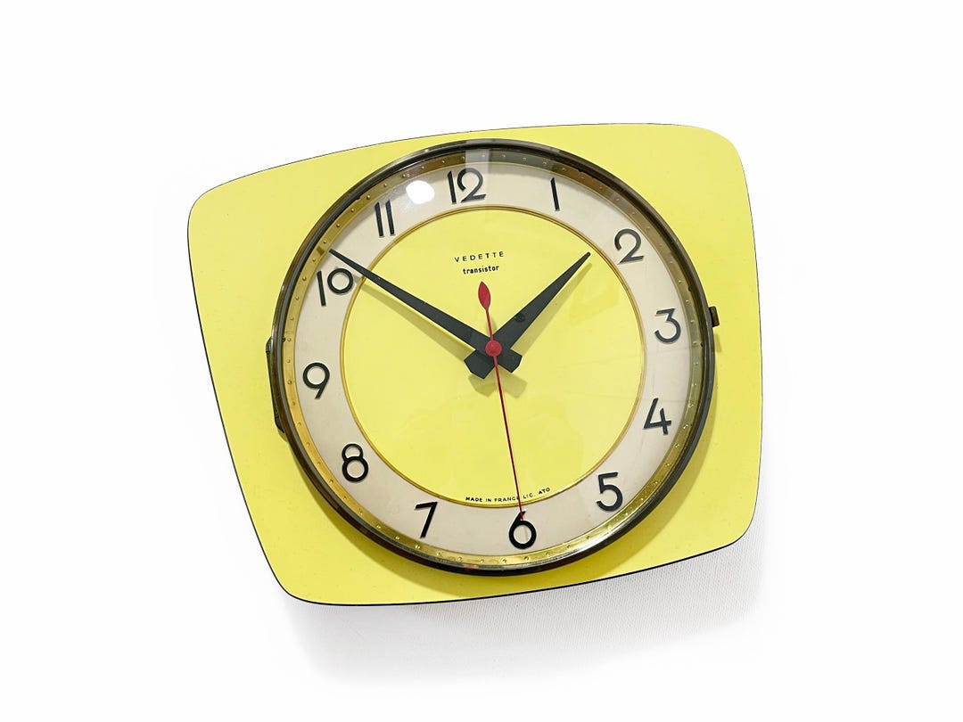 Vintage 1960s VEDETTE FRANCE Atomic Wall Clock, Mid Century Modern ...