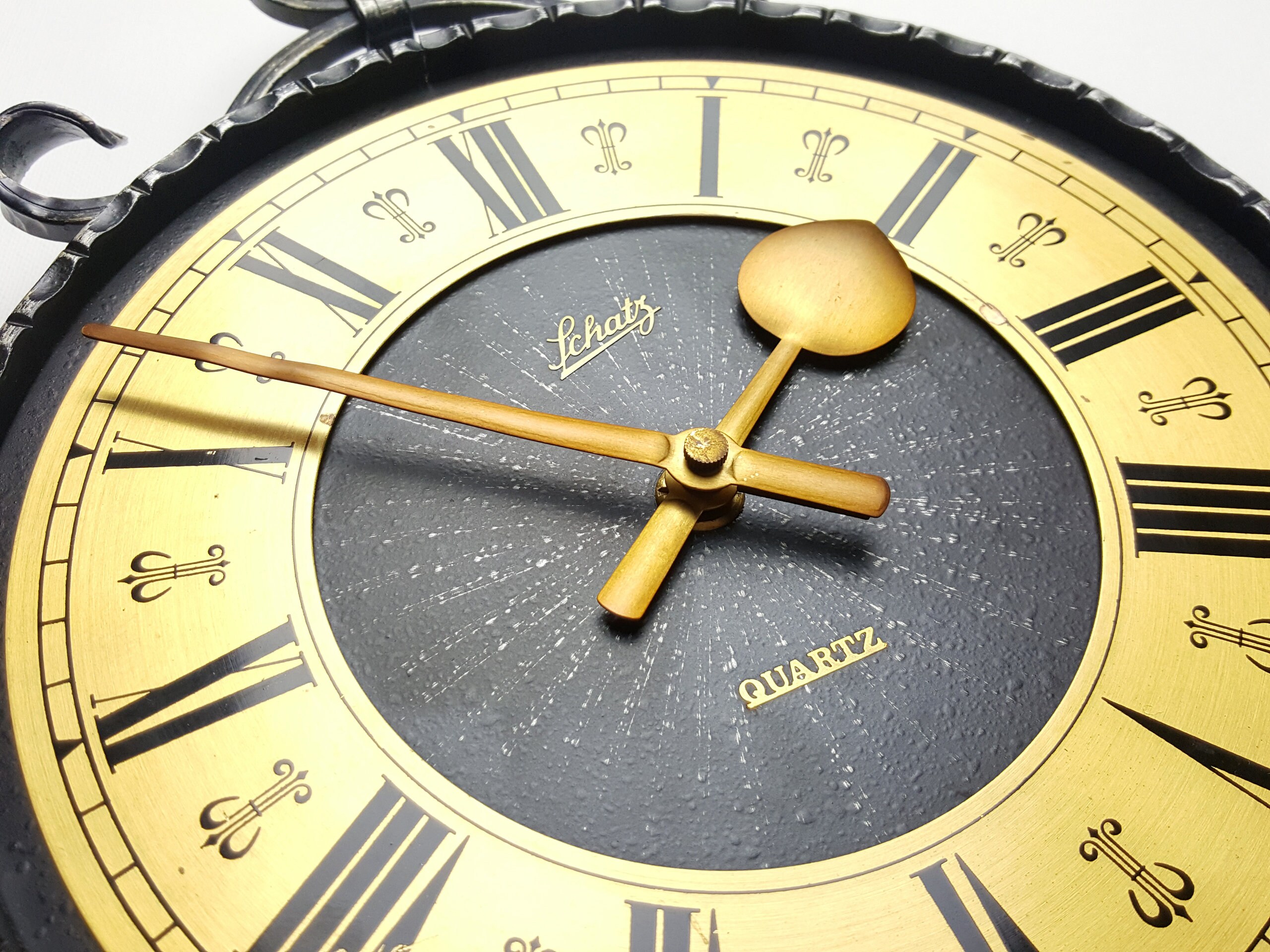 Mid Century SCHATZ Wall Clock / Vintage German Clock / Brutalist Style ...