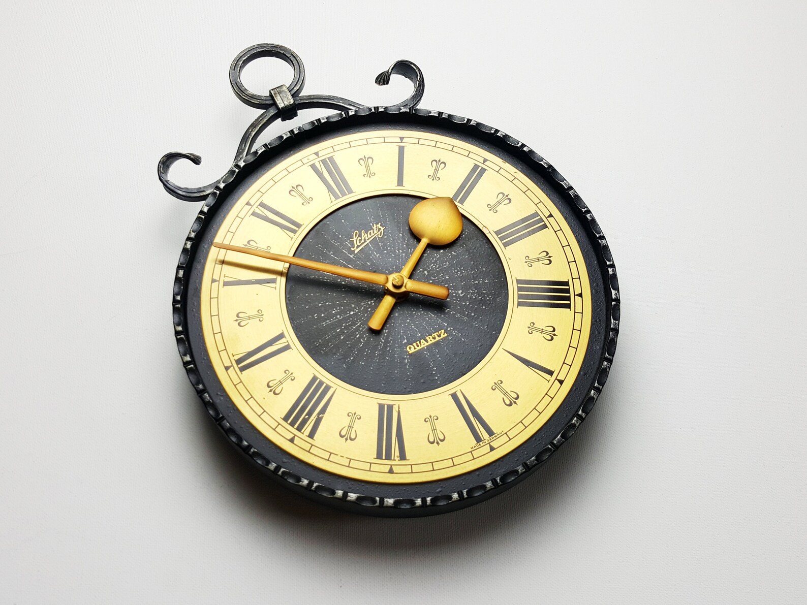 Mid Century SCHATZ Wall Clock / Vintage German Clock / Brutalist Style ...