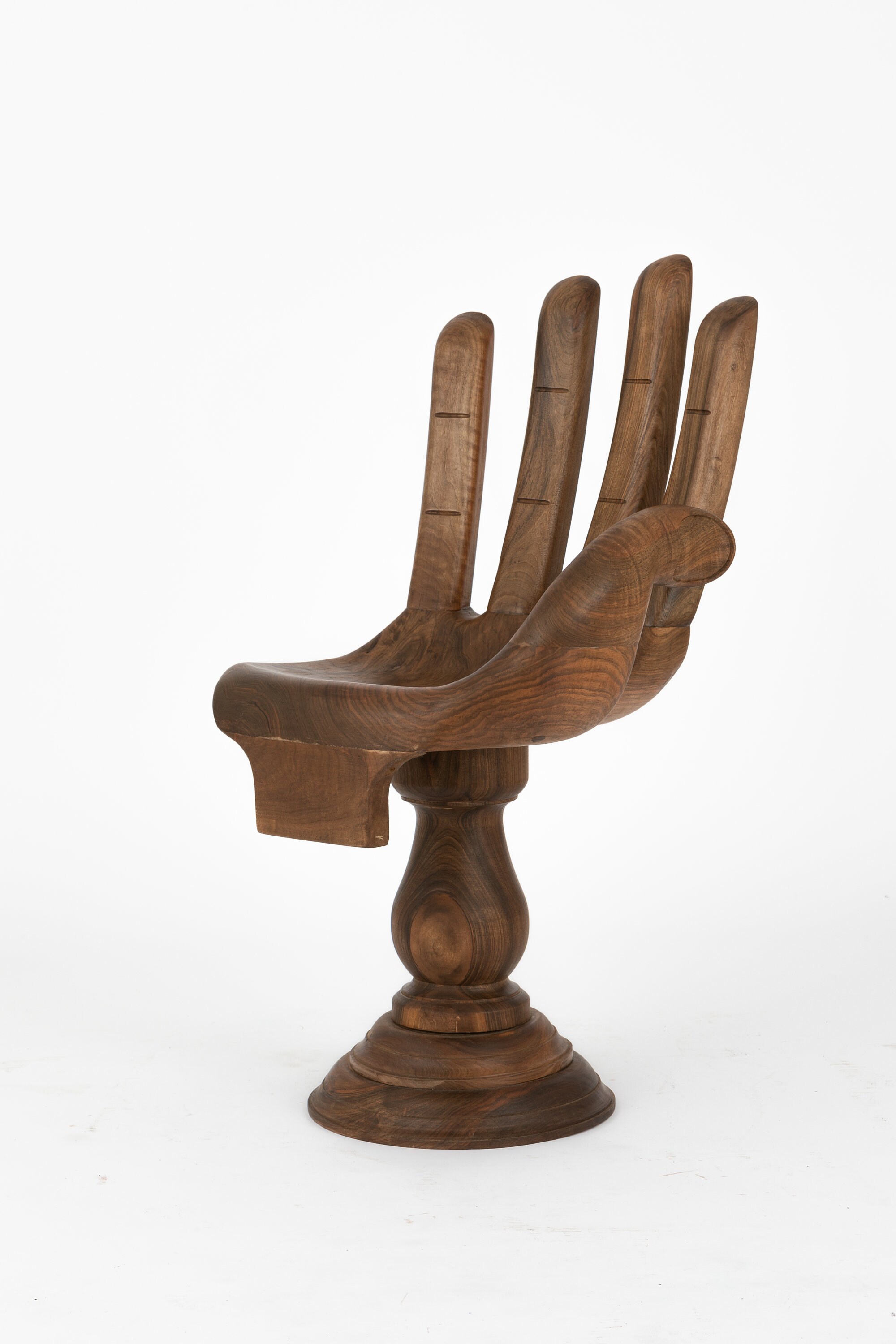 Handcrafted Solid Walnut Wood Swivel Hand Chair - Etsy UK
