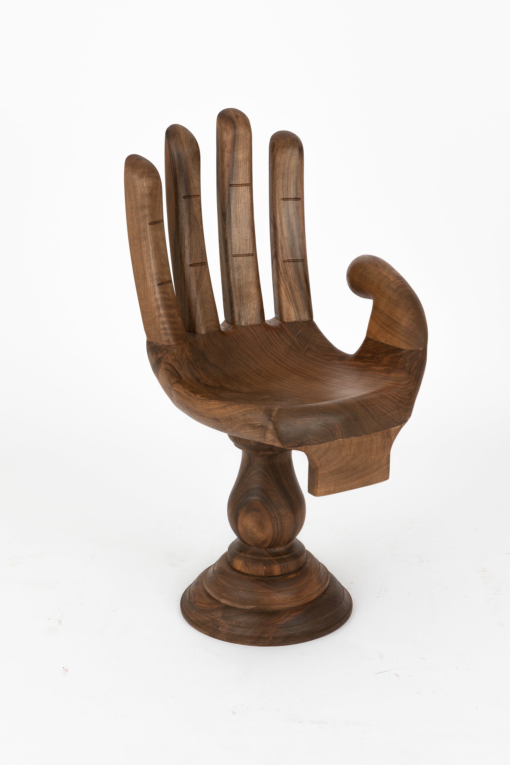 Handcrafted Solid Walnut Wood Swivel Hand Chair - Etsy UK
