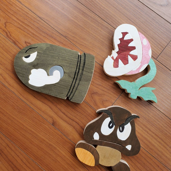 Wood Mario Art - Etsy