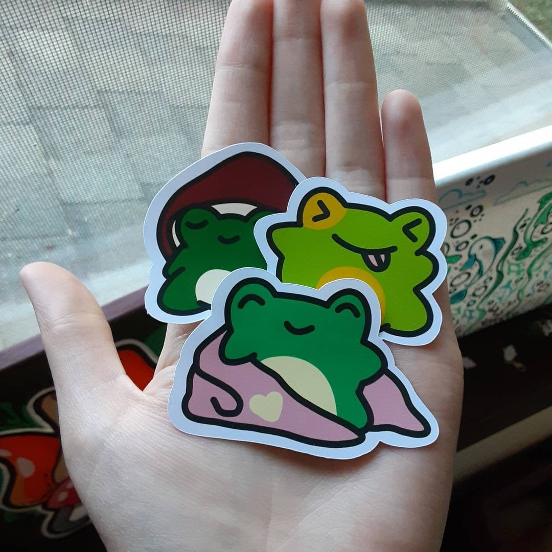 Frog Friends Stickers Pack of 3 - Etsy