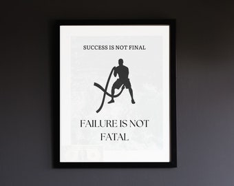 Fitness Motivation, Wall Art, Gym Decor, Inspirational Quotes, Gift for ...