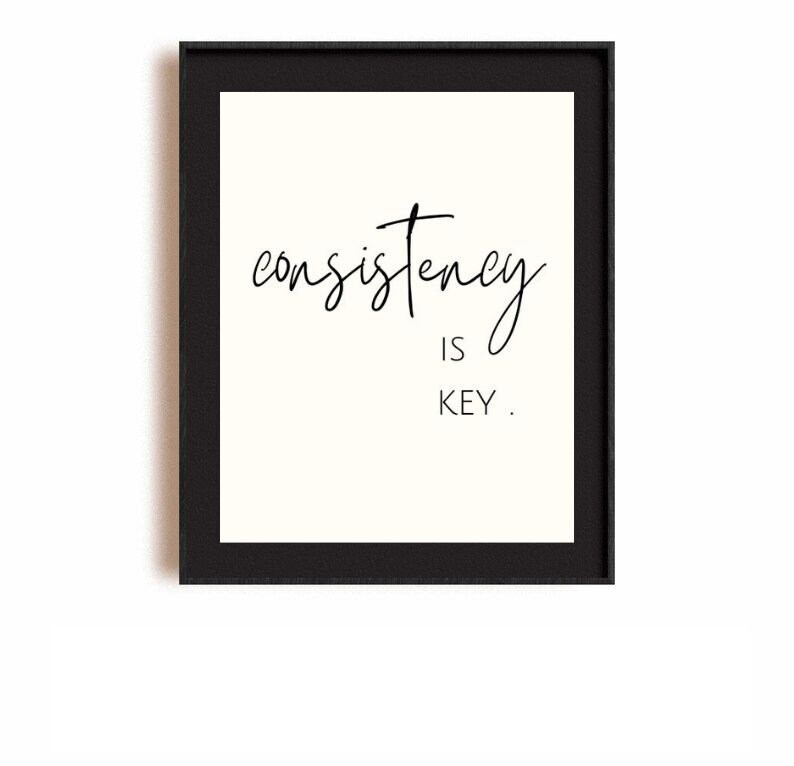 Consistency is Key, Fitness Motivation, Wall Art, Gym Decor ...