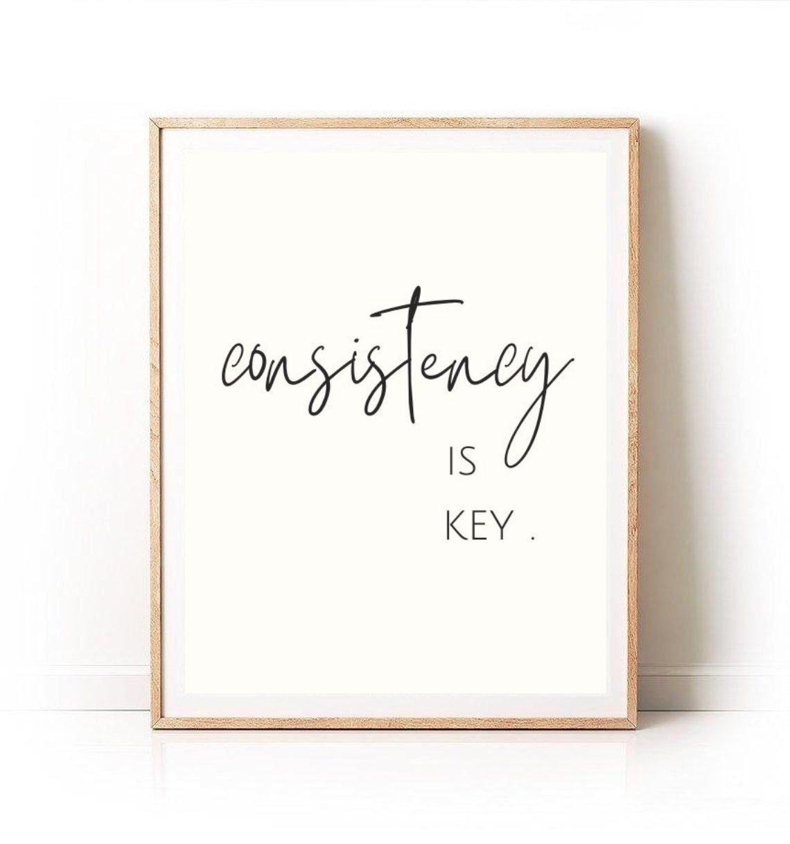 Consistency is Key, Fitness Motivation, Wall Art, Gym Decor ...