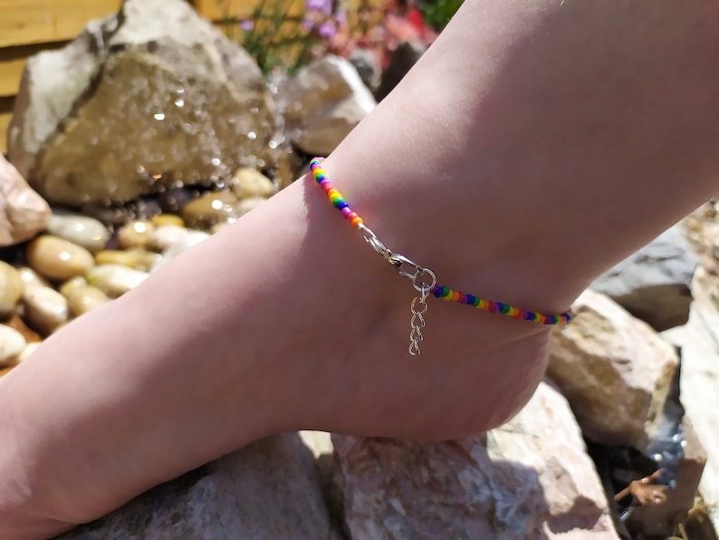 Gay Pride Bracelet Bead Anklet Ankle Bracelet Gay Pride Etsy