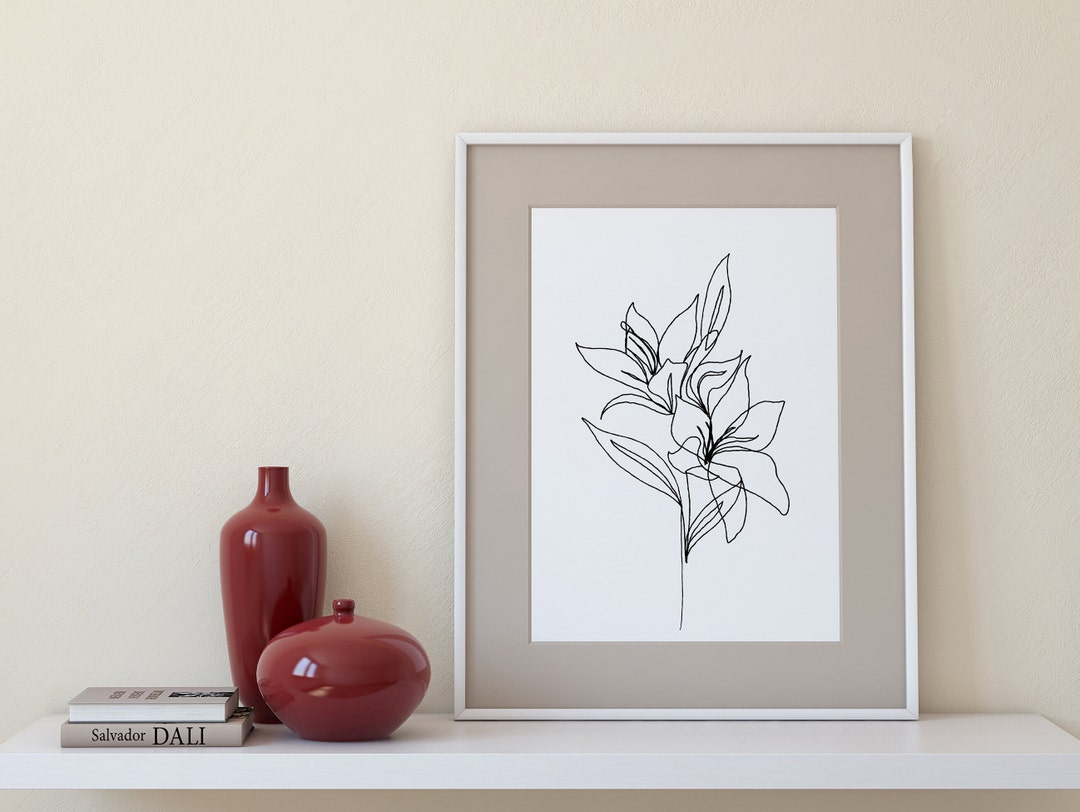 Map Poster One Line Art Lys Decoration A6 / A5 / A4 / A3 - Etsy