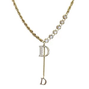 Designer Necklace Women Letter D Zircon Gold Plated Letter Necklace ...