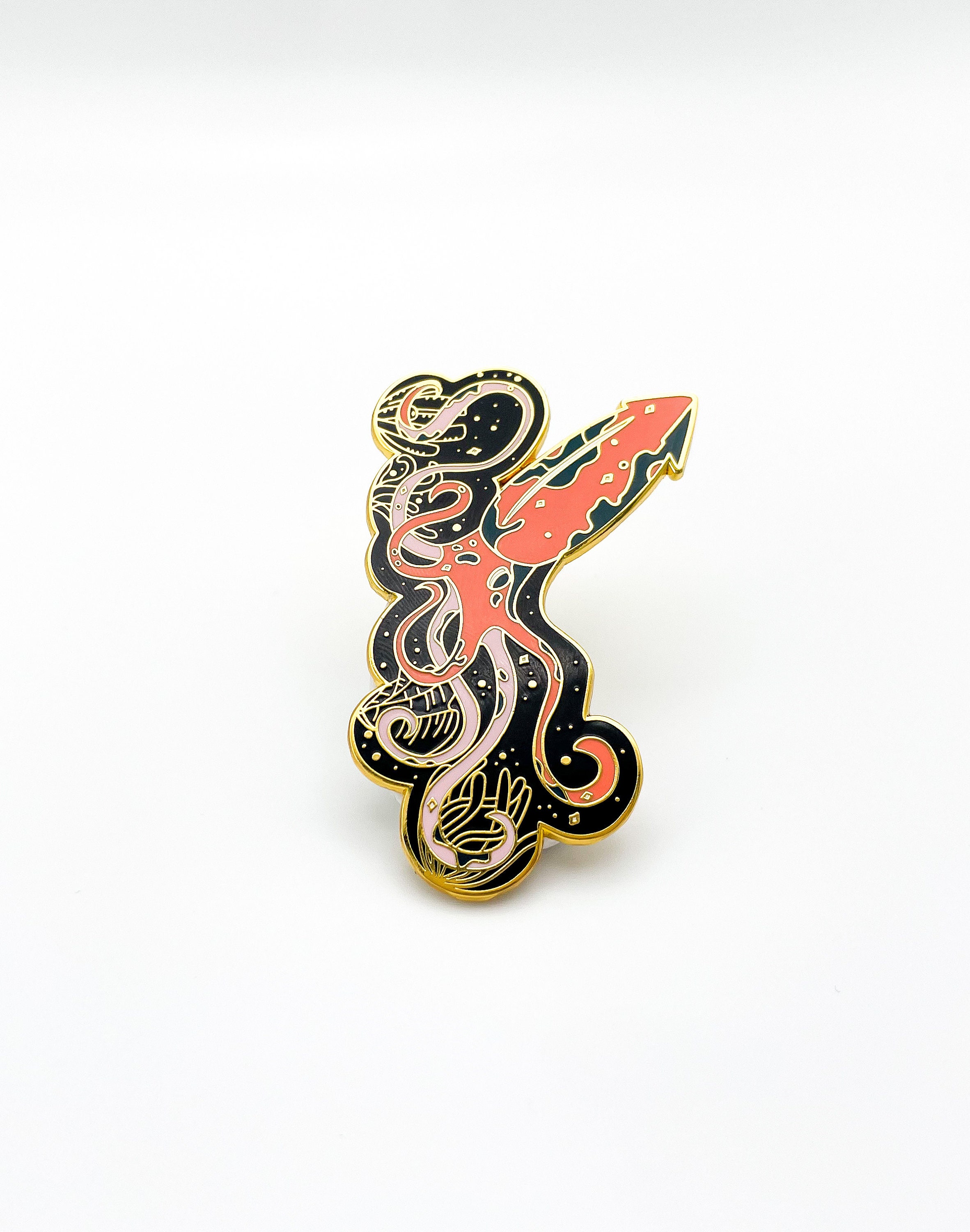 Squid Pin Marine Pin Under the Sea Enamel Pin Cute Pin - Etsy