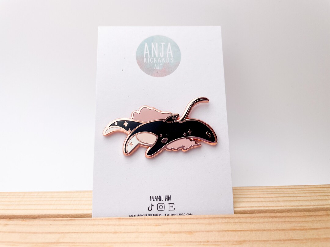 Under the Sea Enamel Pin - Manta Ray Pin - Cute Galaxy Ray Pin - by ...