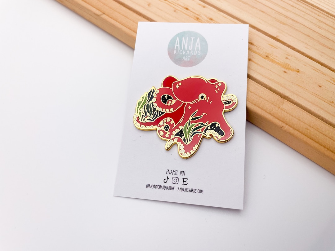 Octopus Pin - Marine Pin - Under the Sea Enamel Pin - Cute Pin - by ...