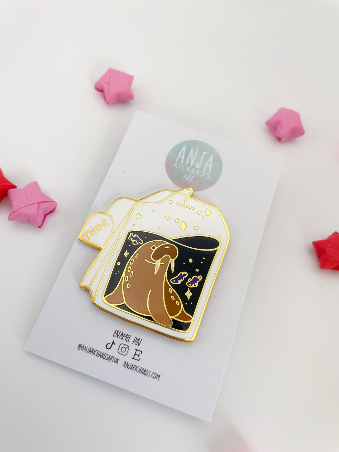 Thor the Walrus Pin Marine Pin Under the Sea Enamel Pin Cute Pin by ...