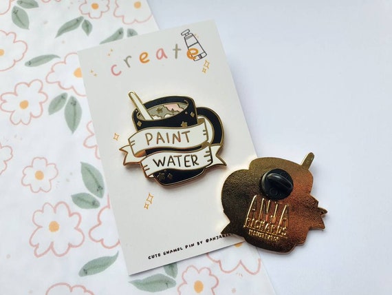 Paint Water Enamel Pin Creative Enamel Pin Painter Enamel - Etsy