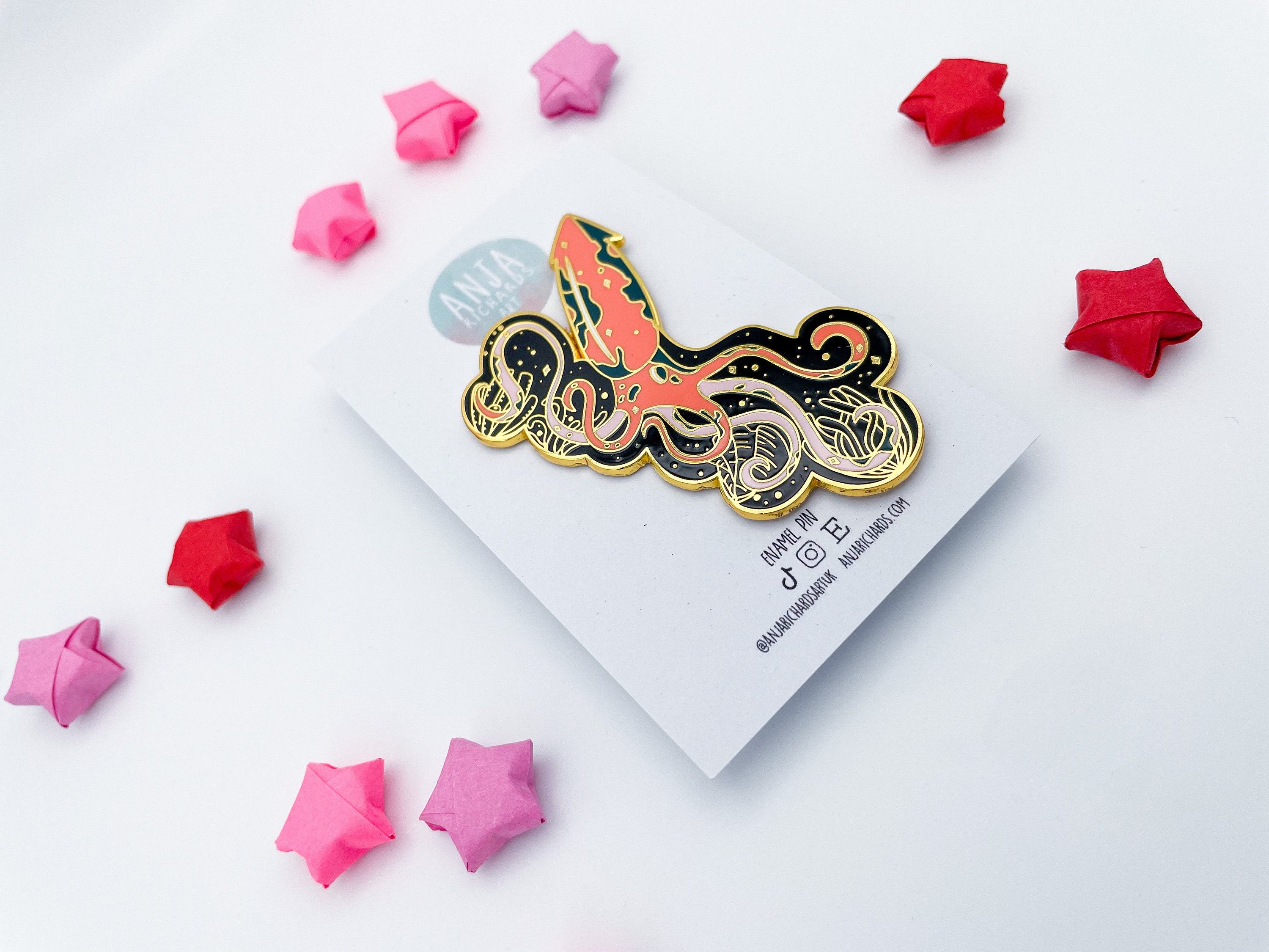 Squid Pin Marine Pin Under the Sea Enamel Pin Cute Pin - Etsy