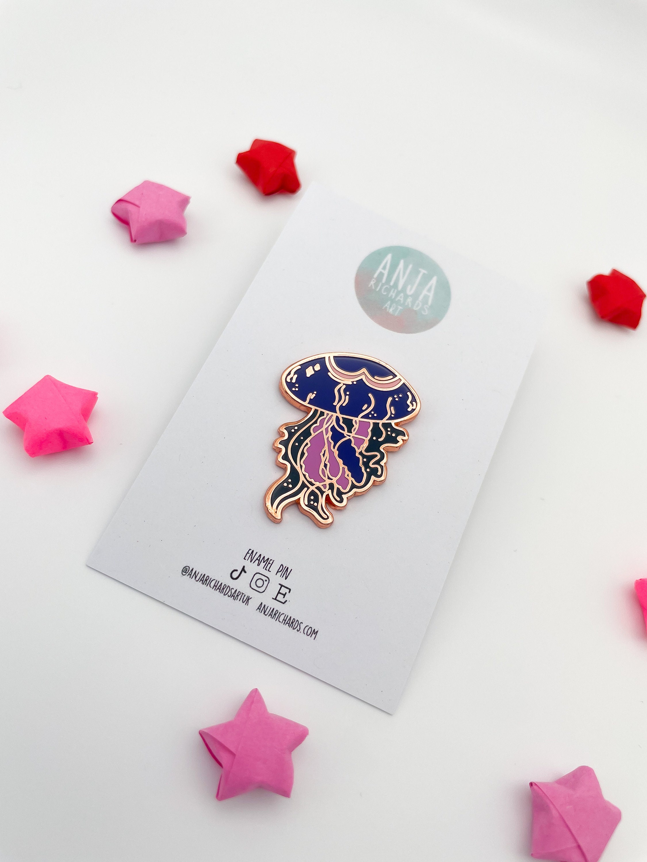 Jellyfish Pin Marine Pin Under the Sea Enamel Pin Cute - Etsy