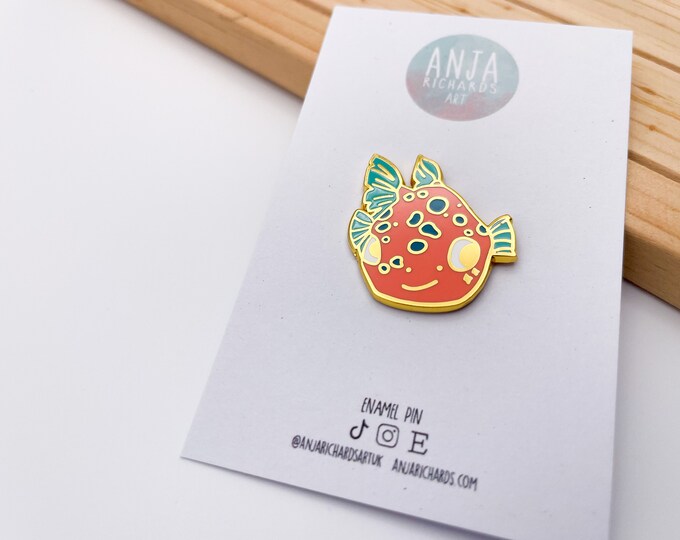 Chibi Pufferfish Hard Enamel Pin - Etsy