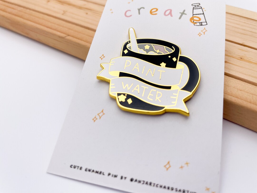 Paint Water Enamel Pin - Creative Enamel Pin - Painter Enamel Pin ...