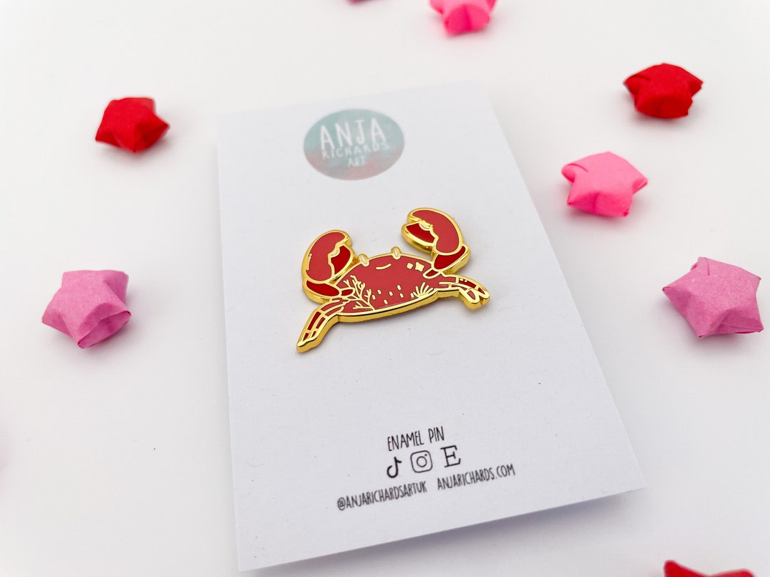 Crab Pin - Marine Pin - Under the Sea Enamel Pin - Cute Pin - by ...