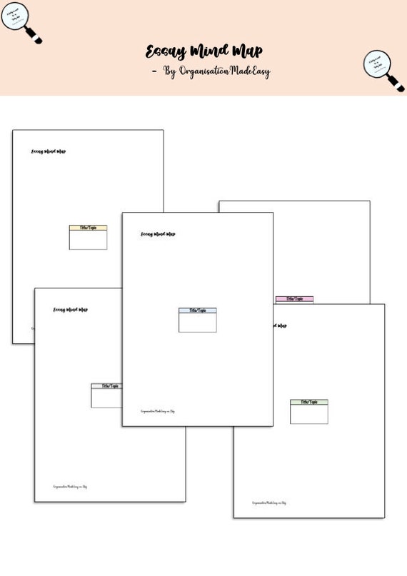 Essay Mind Map Digital Printable Essay Organiser - Etsy