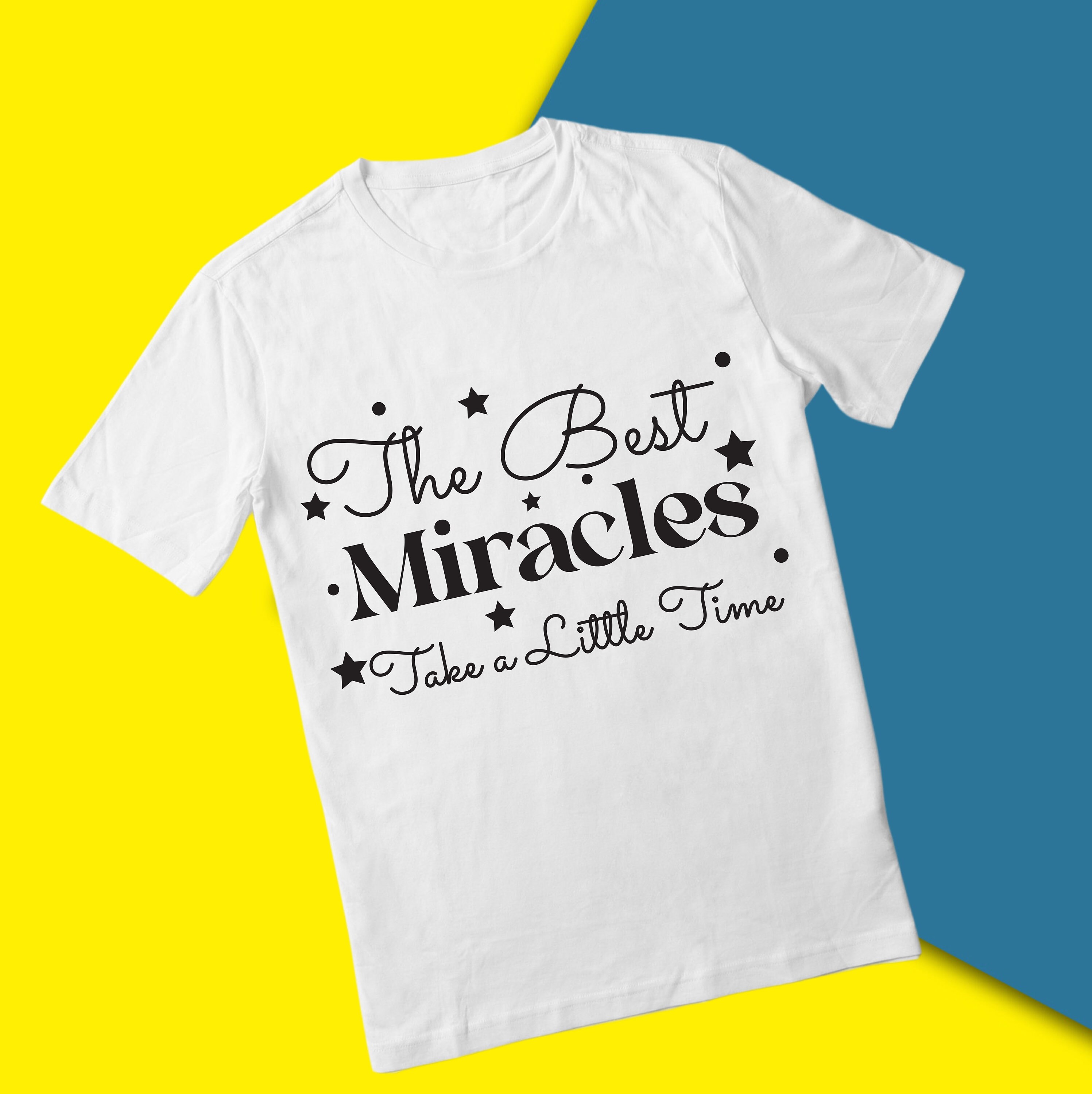 The Best Miracles Take a Little Time SVG Pregnancy Announcement Svg ...