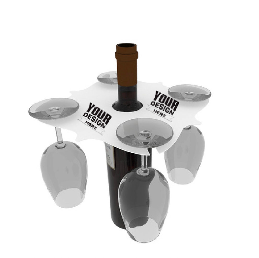 Custom Printed Sublimation Wine Glass Caddy - Elegant and Functional - Etsy