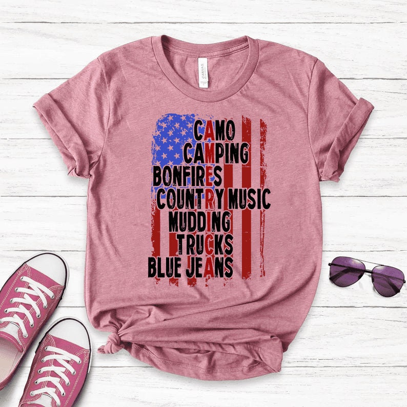 Camo camping bonfires country music mudding trucks | Etsy