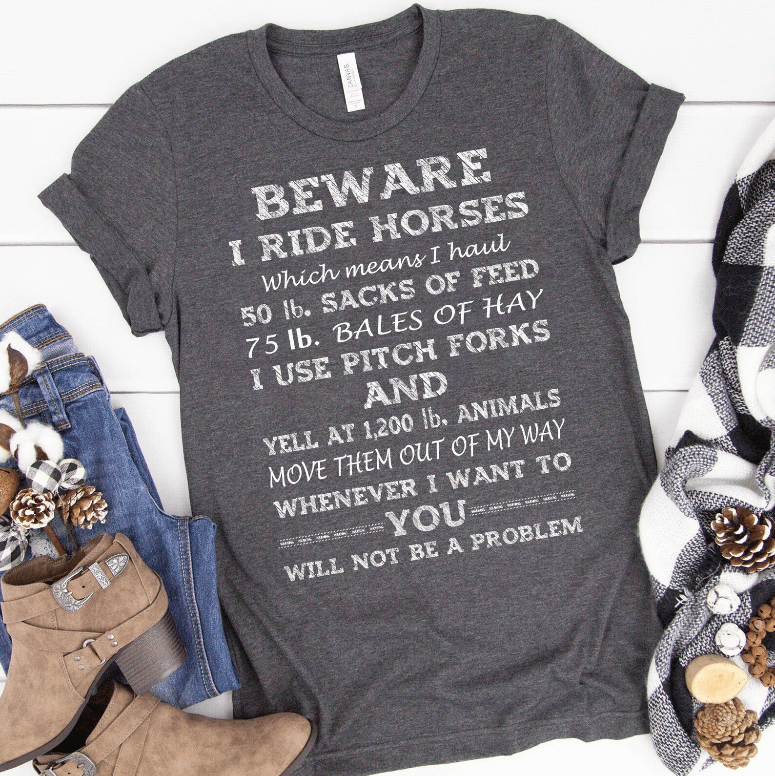 Beware I ride Horses ShirtHorse Gifts For Women Horse Shirts | Etsy