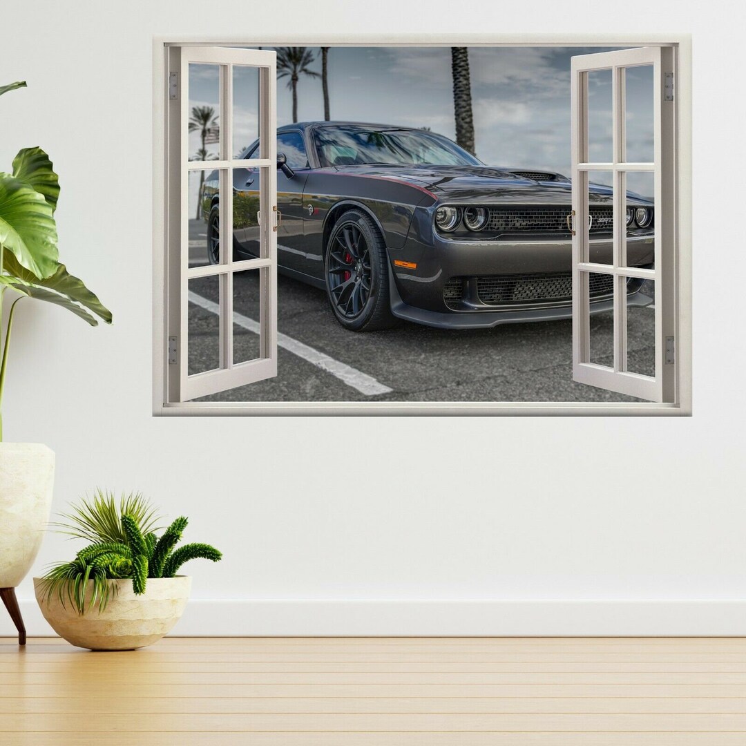 Hellcat Automobile in Scottsdale 3d Window View Wall Sticker Poster ...