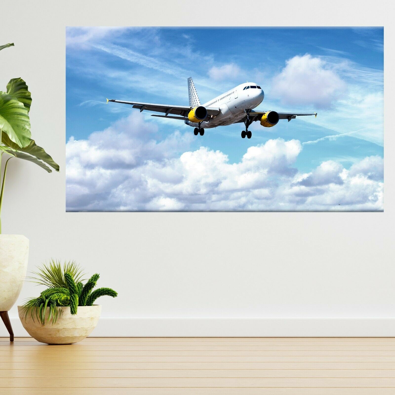 Boeing Airbus Airplane Air Craft Sky 3d View Wall Sticker Poster Decal ...