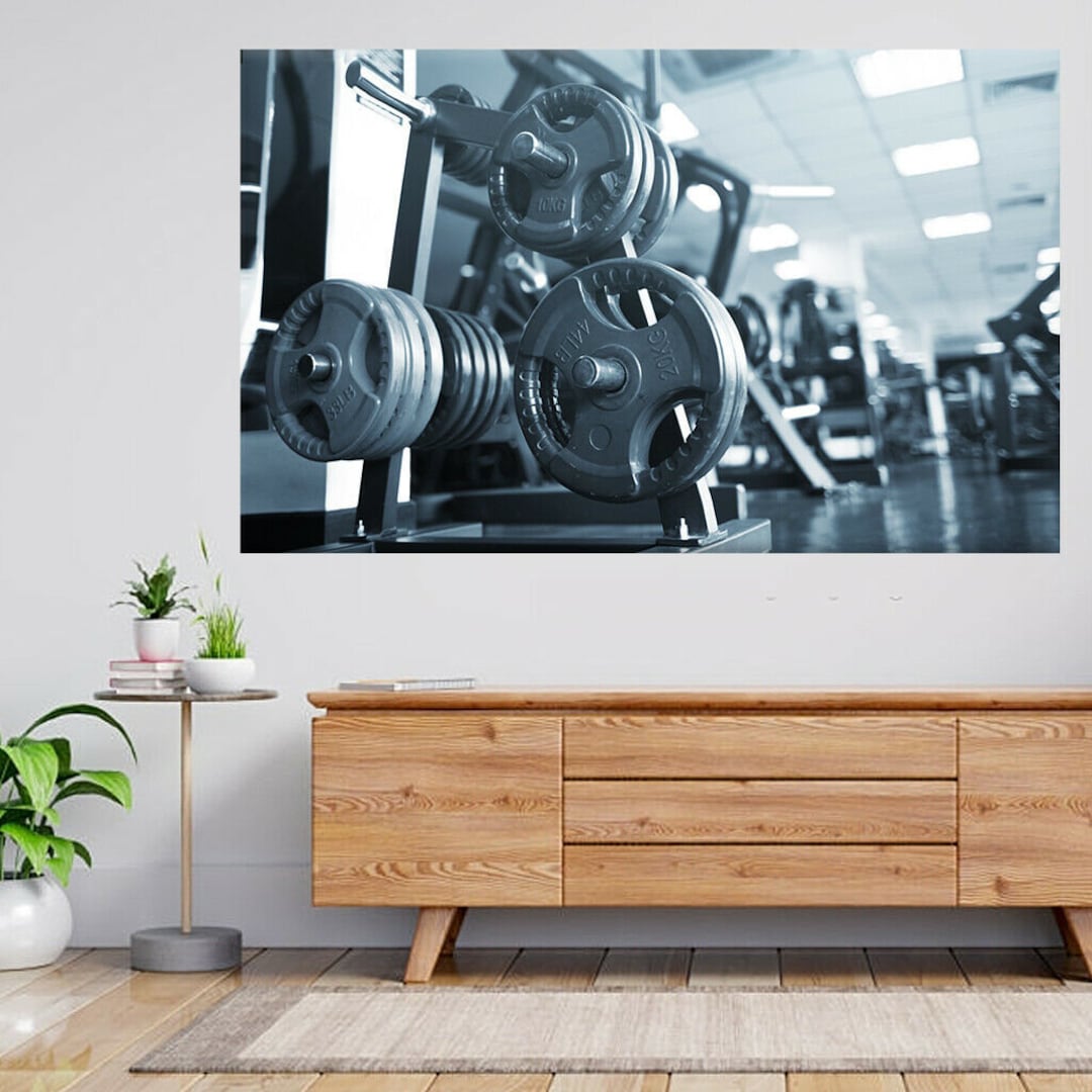 Gym Interior With Equipment 3d View Wall Sticker Poster Decal A640 - Etsy
