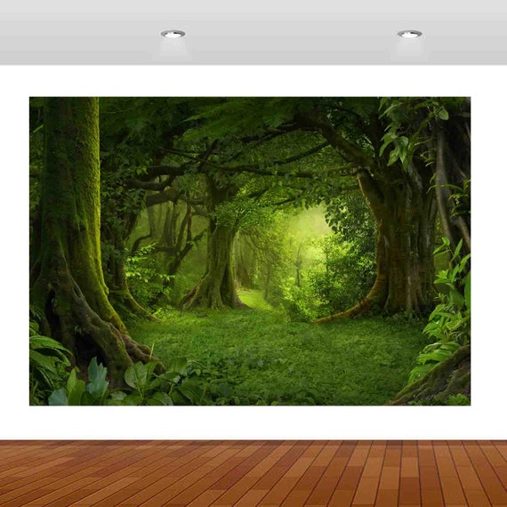 Nature Rain Forest Trees Jungle 3D Vinyl Sticker Poster Decal | Etsy UK