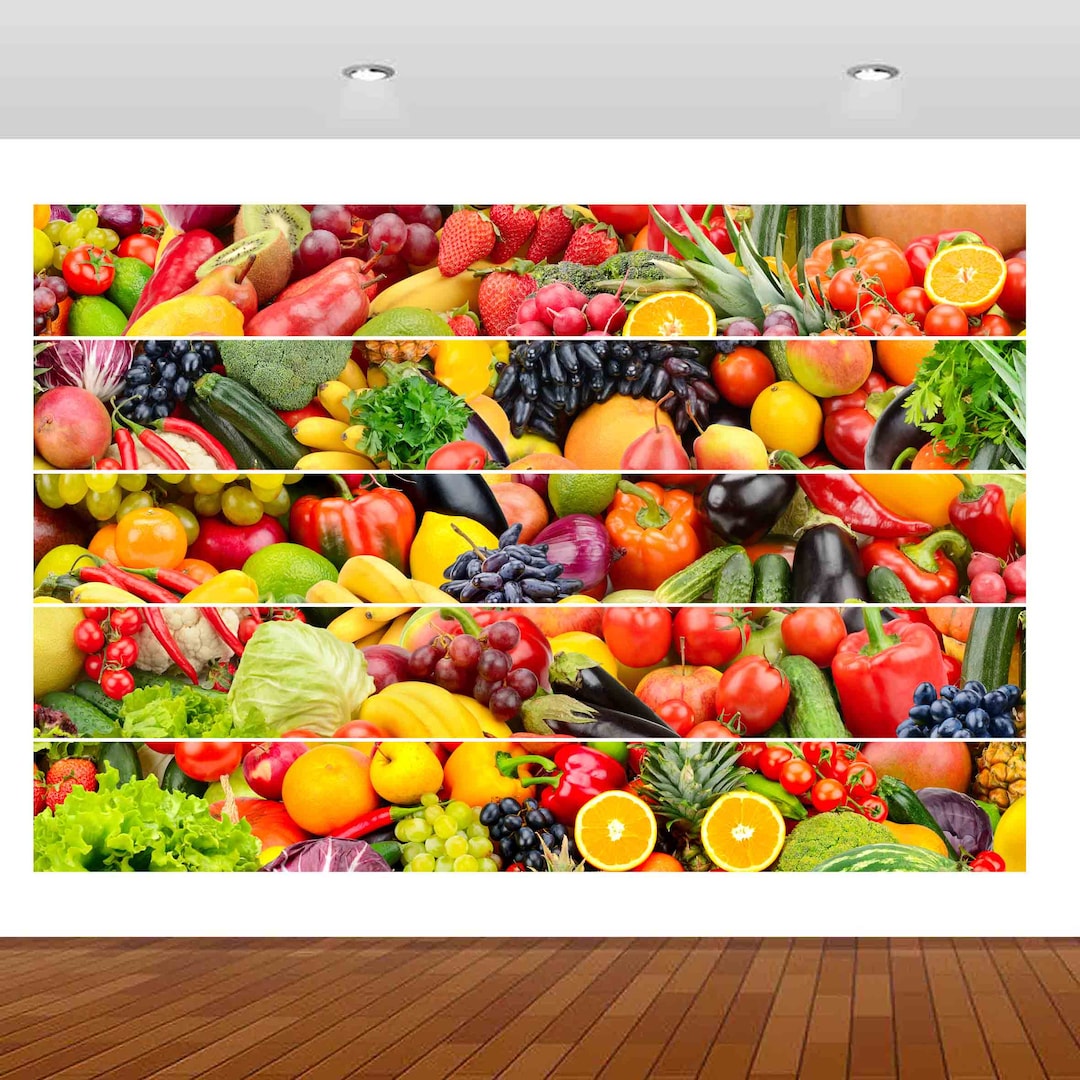 Fruit Veg Vegetable Shop Organic Farm Display Vinyl Sticker Poster ...
