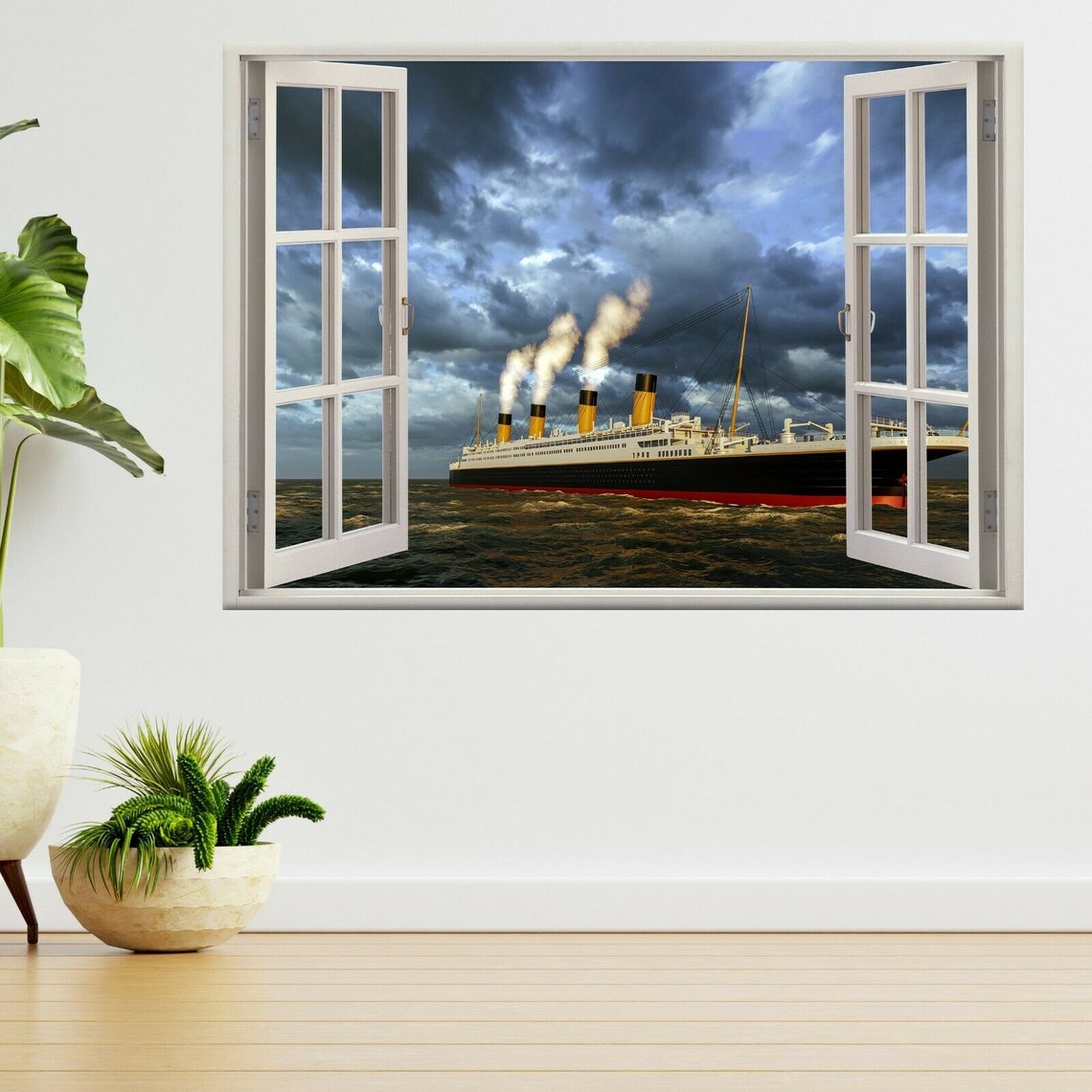 Titanic Ship Computer 3D Render Window View Wall Sticker - Etsy