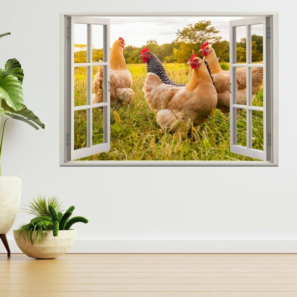 Chicken Wall Decal - Etsy