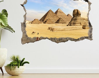 Pyramids of Giza & Sphinx Egypt 3d View Wall Sticker Poster | Etsy