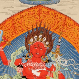 Dakini Vajravarahi Thangka Print the Goddess of Vajra Canvas Print for ...