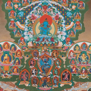 Sakya Refuge Tree Thangka Print A Sanctuary of Spiritual Blessings High ...