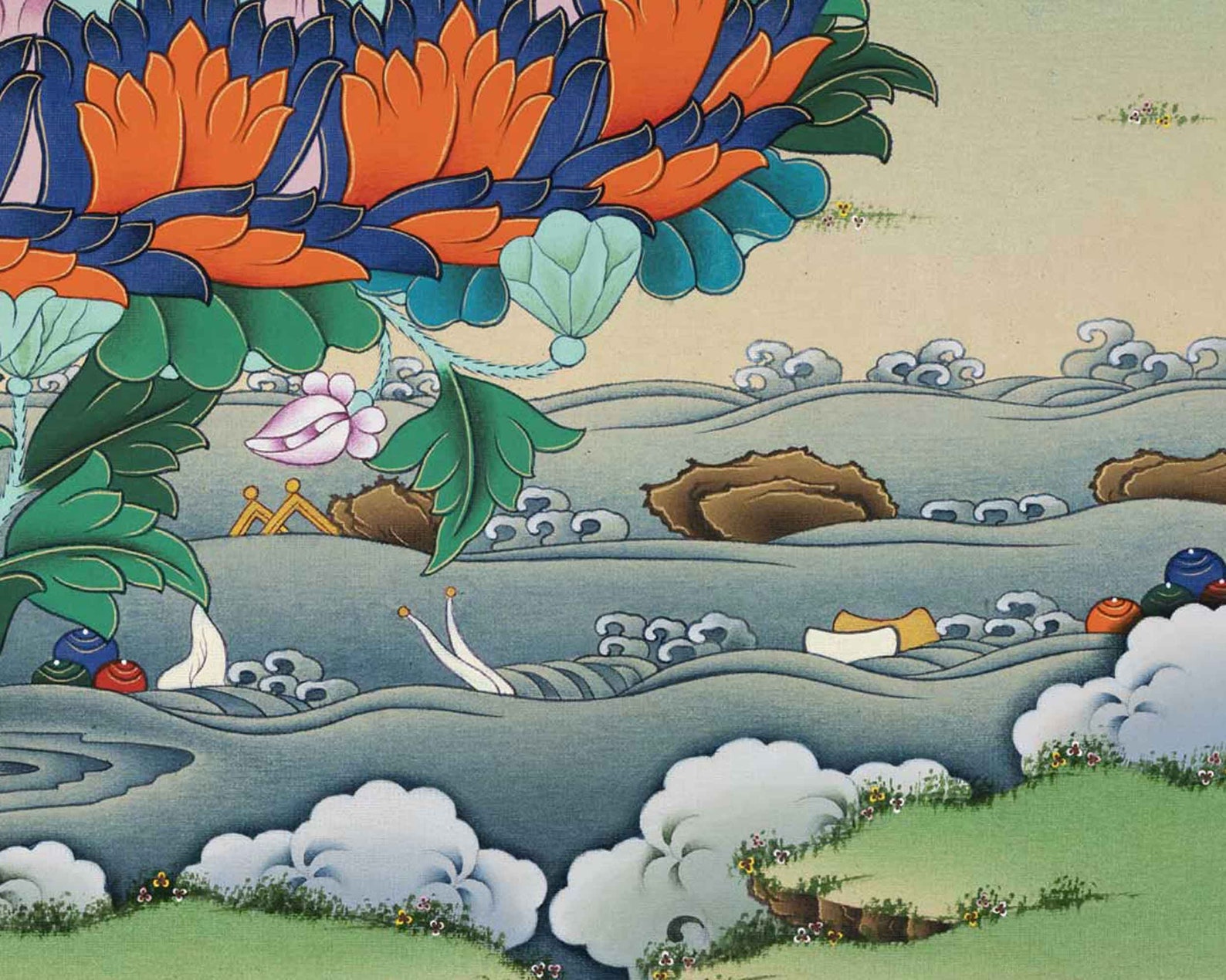 Lotus Born Master Guru Rinpoche Thangka Print Buddhist - Etsy