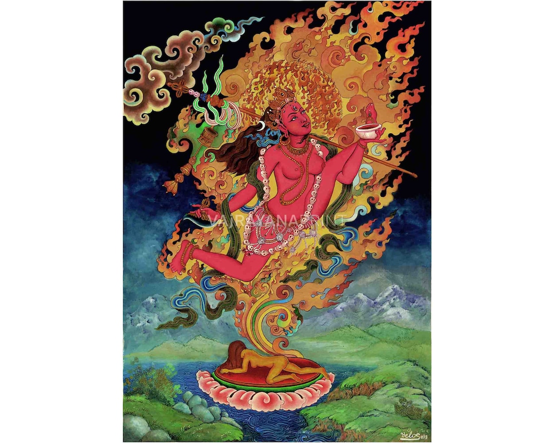 Red Dakini Vajrayogini Thangka Print High Quality Giclee - Etsy