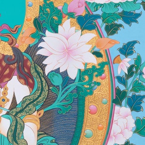 Embrace the Blessing of Compassion With White Tara Thangka - Etsy