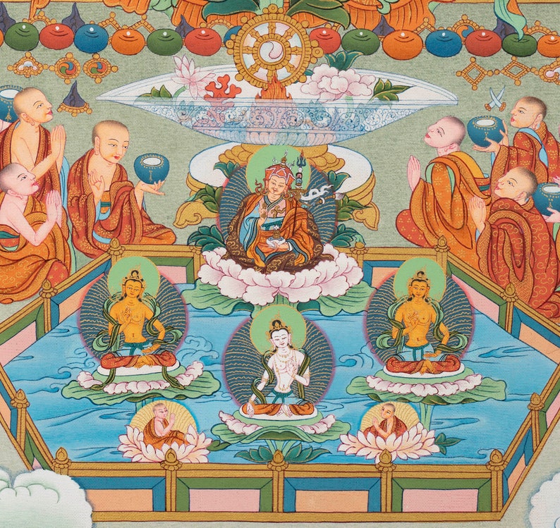 Buddha of Infinite Light Buddha Amitabha Pureland Thangka - Etsy