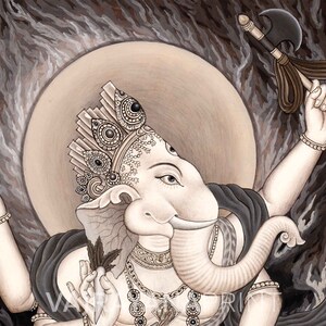 High-quality Giclee Print of Ganesha Divine Blessings and Wisdom Newari ...