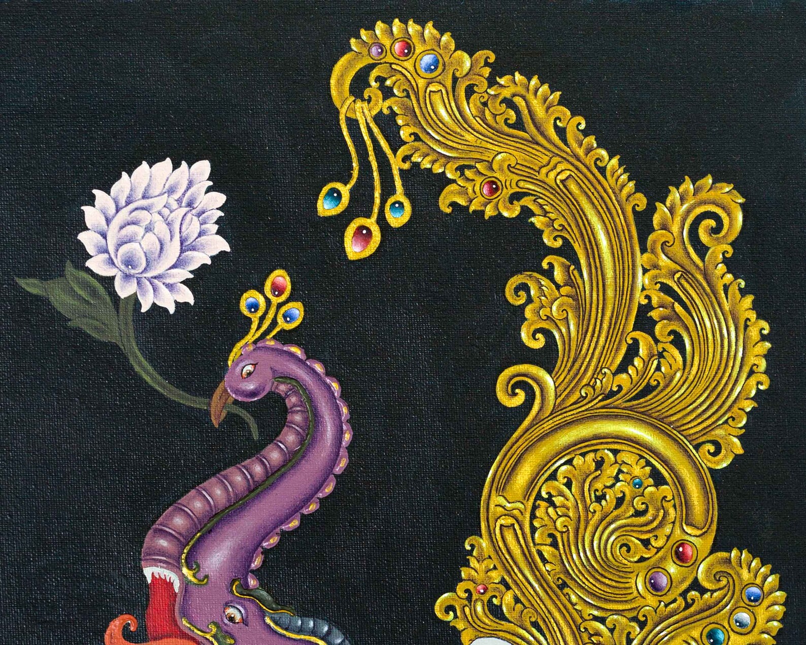 Traditional Hiti Manga or Makara Thangka Print Tibetan - Etsy