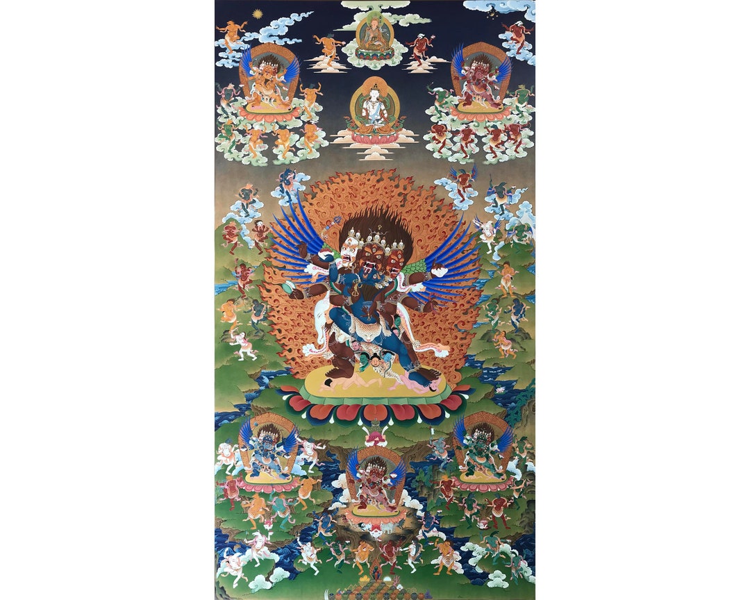 58 Wrathful Deities Thangka Print Bardo Thangka Painting - Etsy