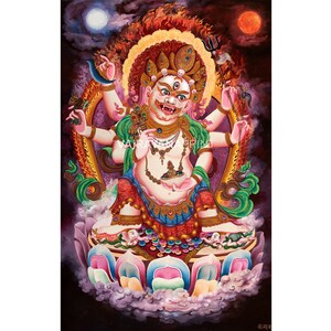 Sacred White Mahakala Canvas Print to Elevate Your Mediation Practice ...