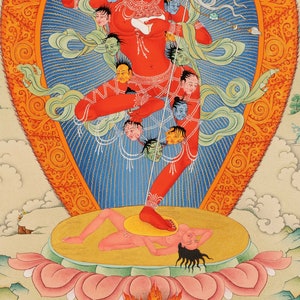 Dakini Vajravarahi Thangka Print the Goddess of Vajra Canvas Print for ...