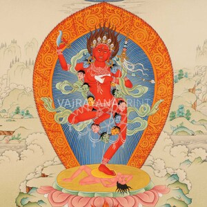 Dakini Vajravarahi Thangka Print the Goddess of Vajra Canvas Print for ...